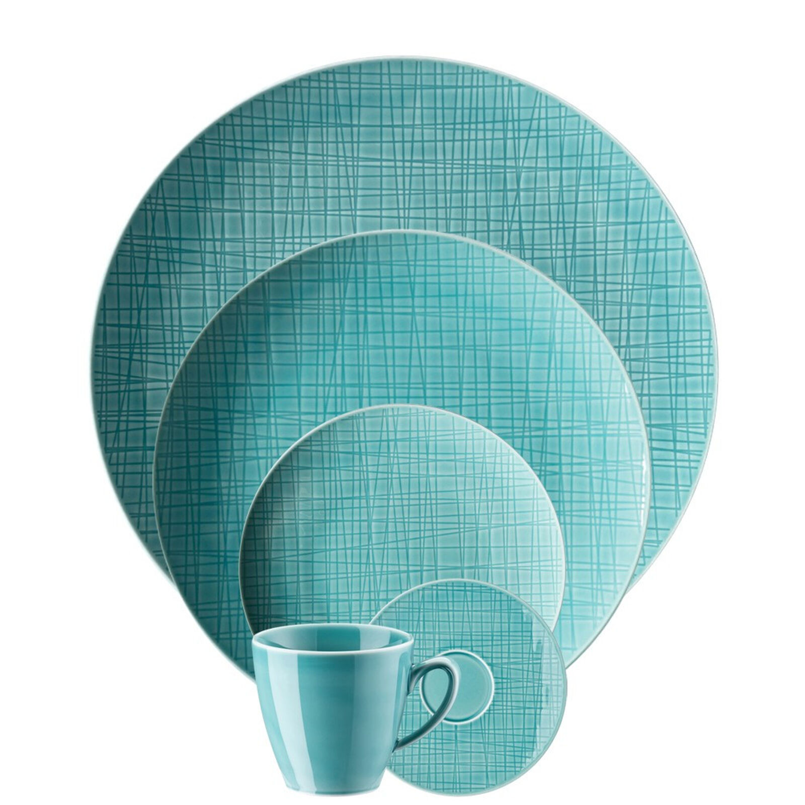 5 Piece Place Setting (5 pps) | Mesh Aqua| Rosenthal Shop