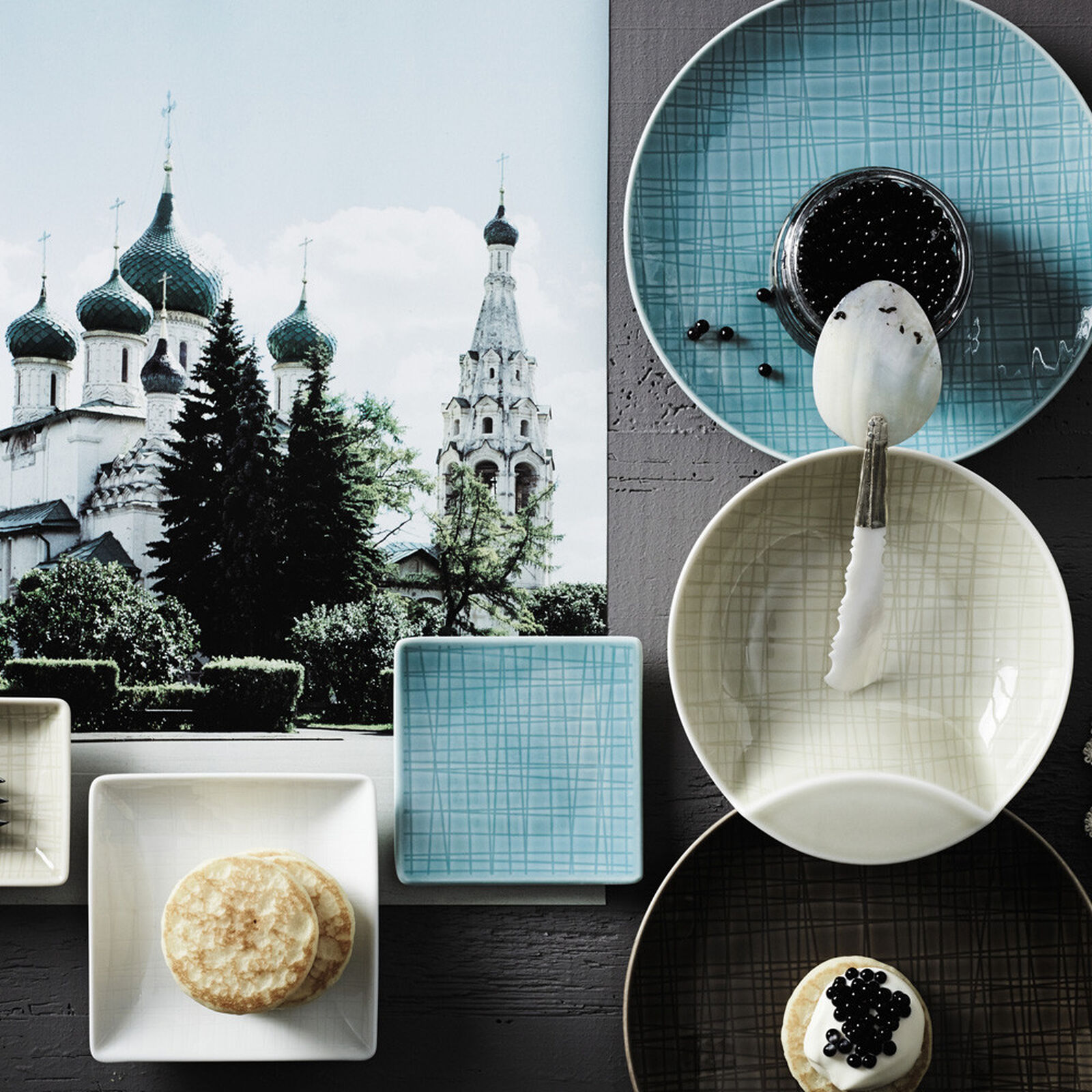 5 Piece Place Setting (5 pps) | Mesh Aqua| Rosenthal Shop